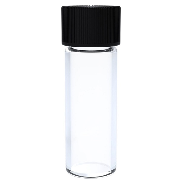Clear Glass Vial 5ml with white cap